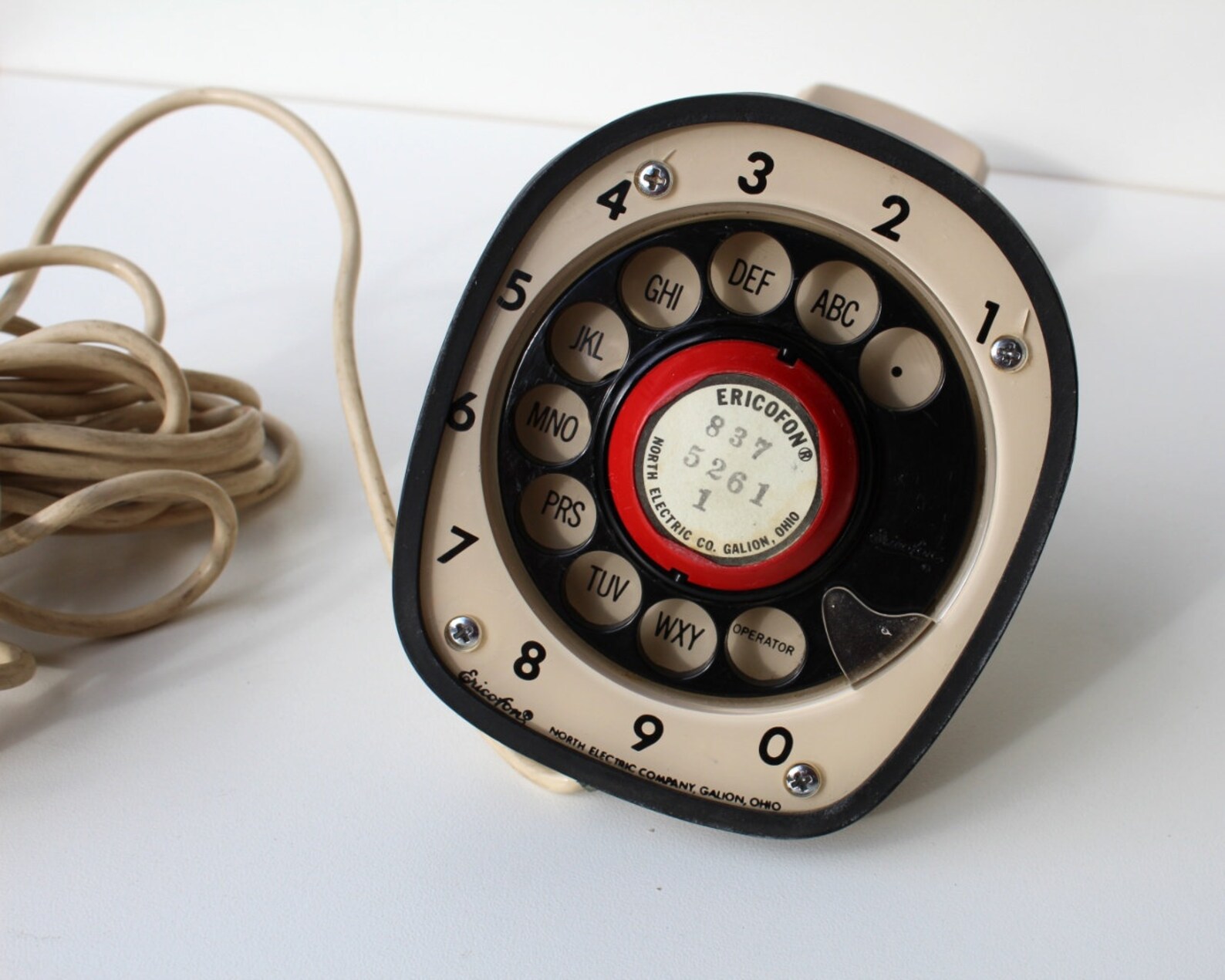 Vintage Ericofon Handset Phone - Beige Pinkish Tan - Film Prop - Etsy