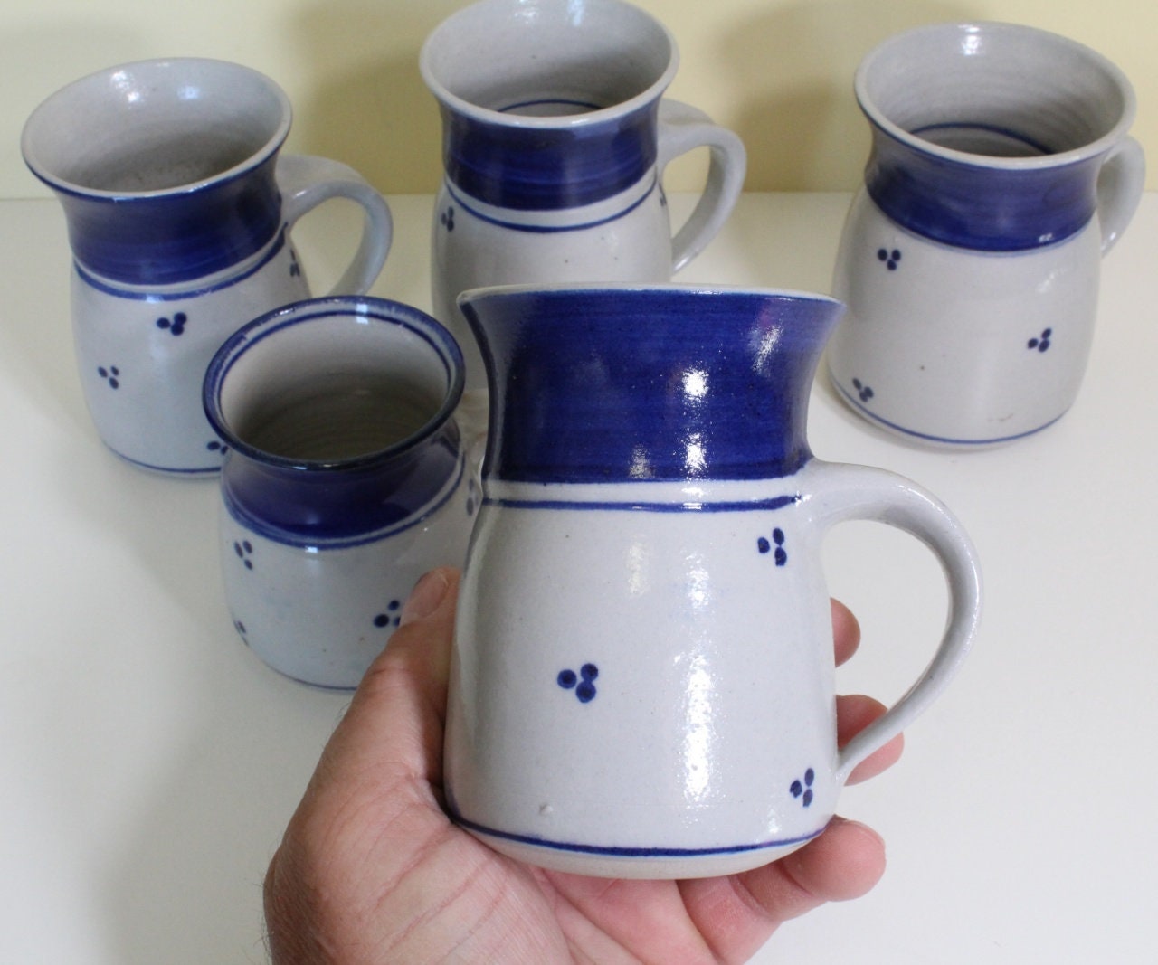 Mary Sharp Davis Mugs 4 Full Size and 1 Smaller for Milk Hand | Etsy