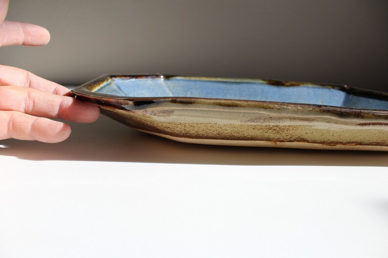 John Staple Studio Pottery Shallow Tray With Hanger Holes Suitable for ...