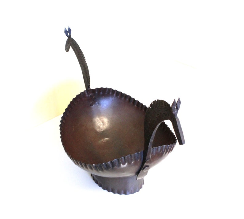 Hand Wrought Viking Mead Bowl Sculpture Formed Sheet Metal and - Etsy