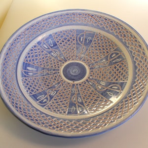Brilliant Incised Geometric Plate Italian Hand Painted Ceramic Italy ...