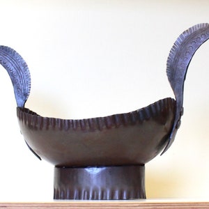 Hand Wrought Viking Mead Bowl Sculpture Formed Sheet Metal and - Etsy