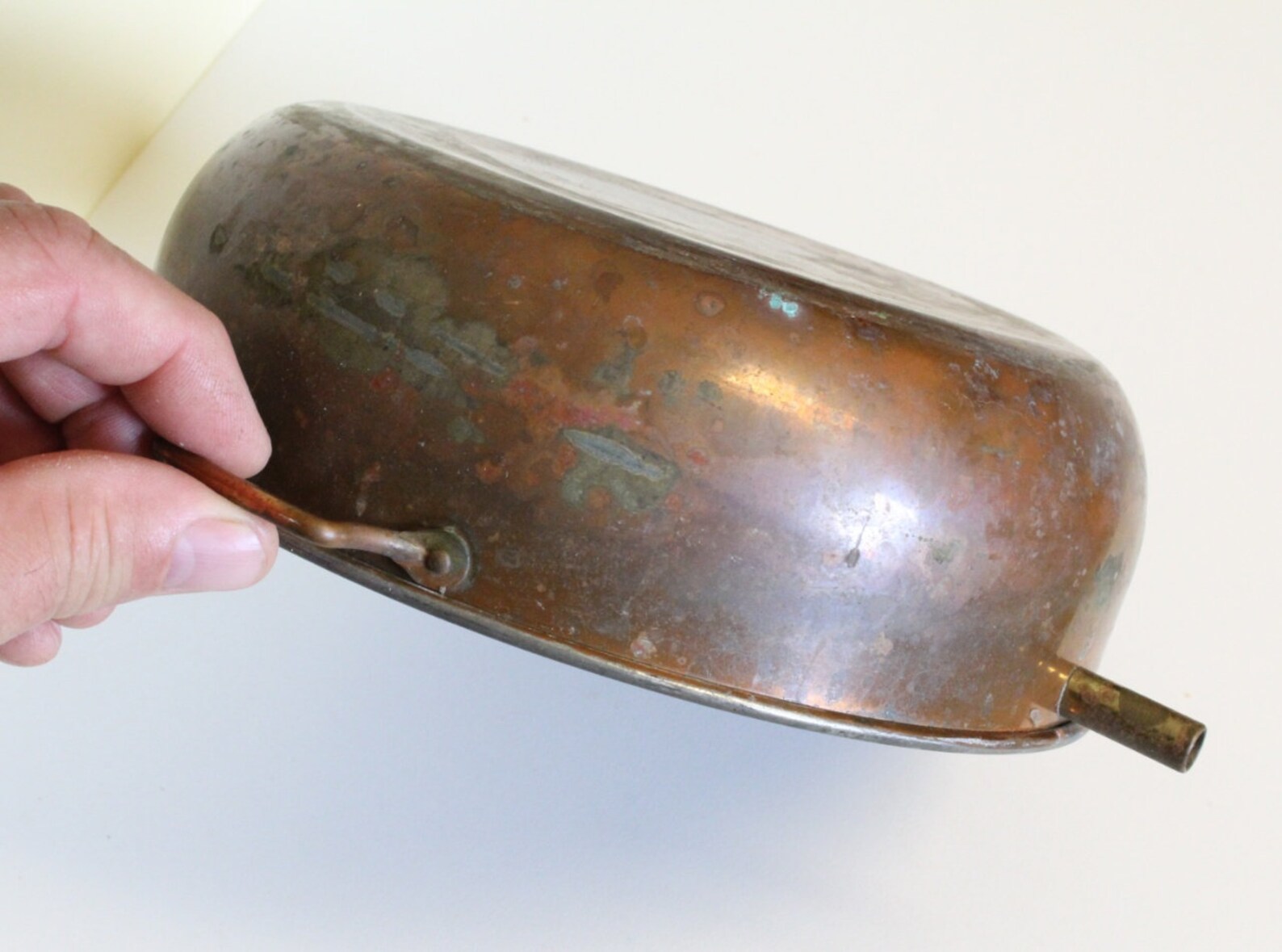 Copper Rendering Pot With Residual Tinning Has Tubular Side | Etsy