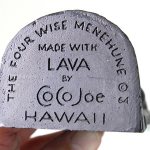 Coco Joe's Four Wise Menehune Statue Cast Resin and Lava Tiki Authentic ...