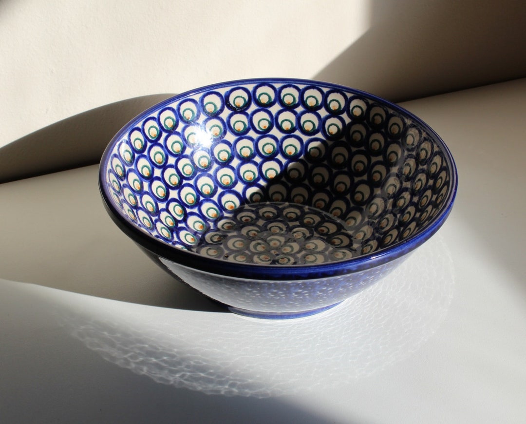Karl Louis Lehmann Pottery Bowl KLL Peacock Bullseye Pattern Lusatian ...