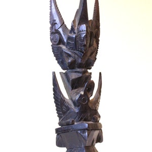 Authentic Indonesian Winged Bird God Totem Hand Carved 10" Tall - Etsy