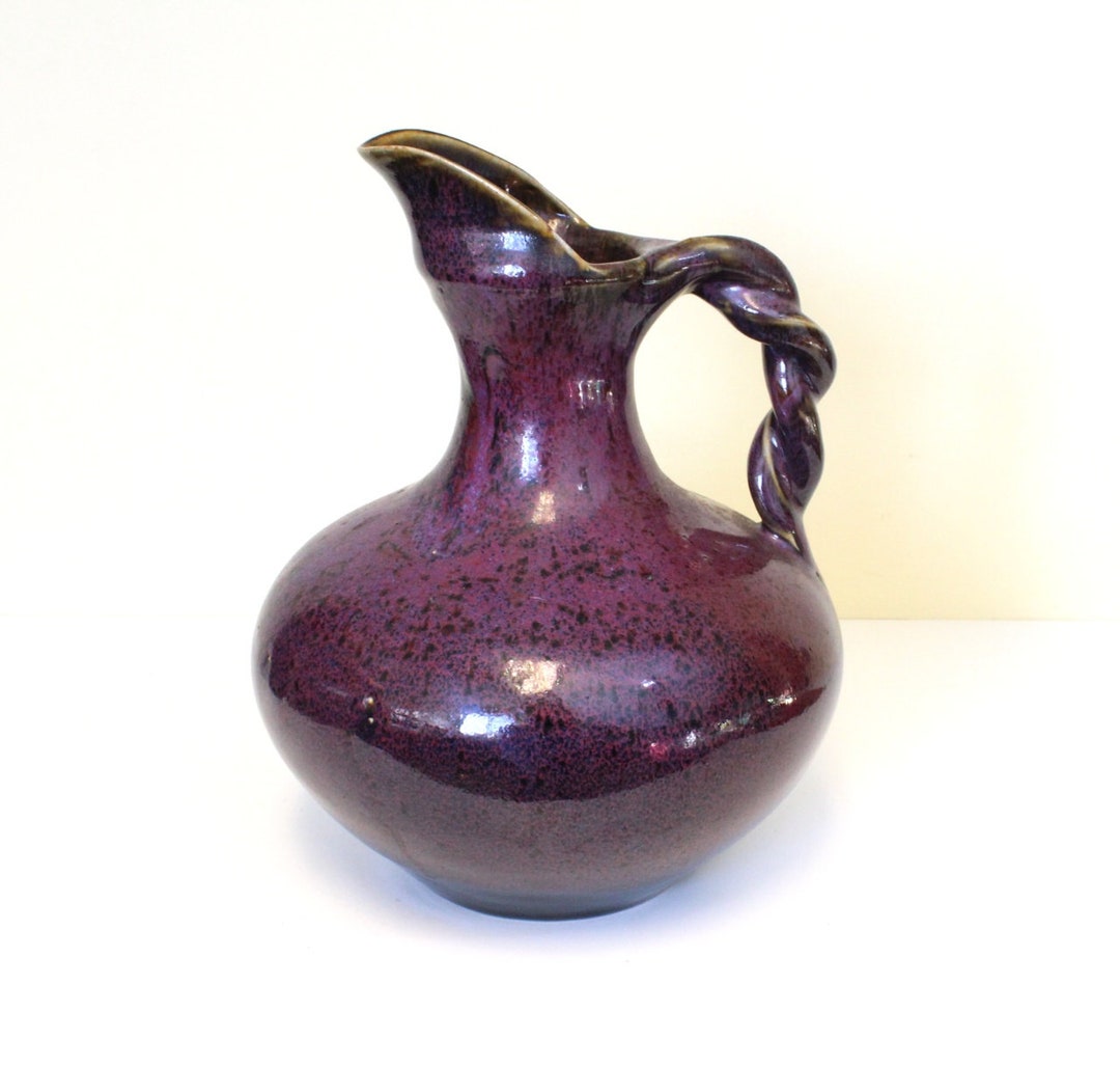 Early 10" Natalie Blake Pitcher With Elaborate Pulled Handle in Rich ...