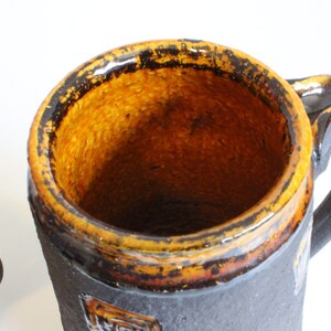 Hegnetslund Keramik Danmark Denmark Stoneware Mug Trio Steins in Three Sizes Distinctive Black ...