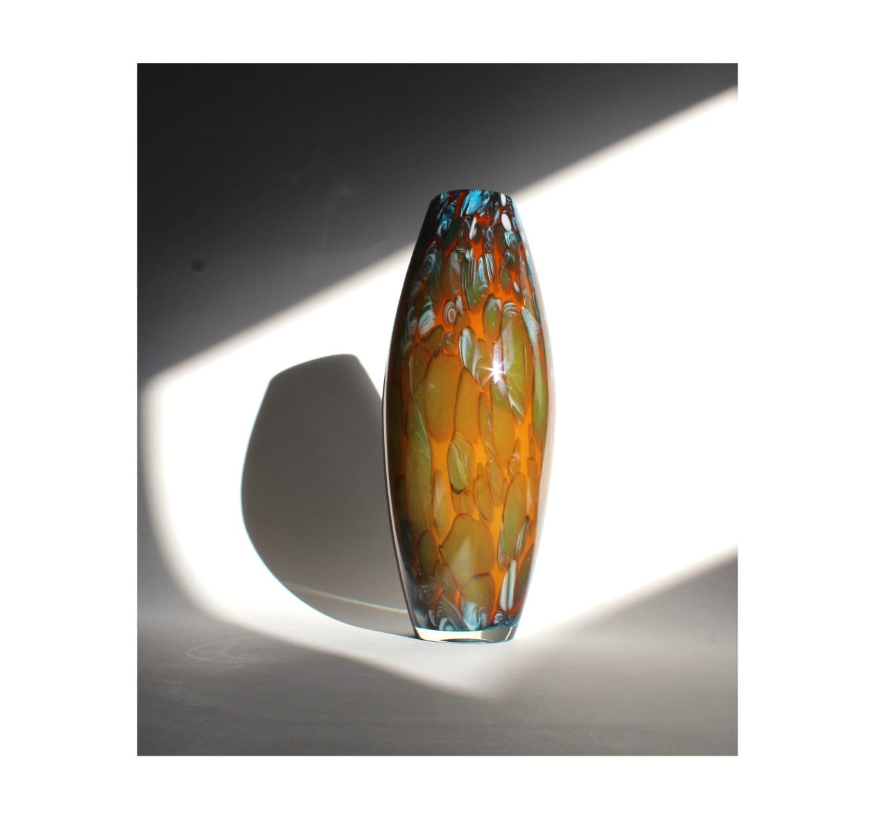 Vases Home & Living Home Décor Rich Murano Ovoid Vase Multiple Layers ...