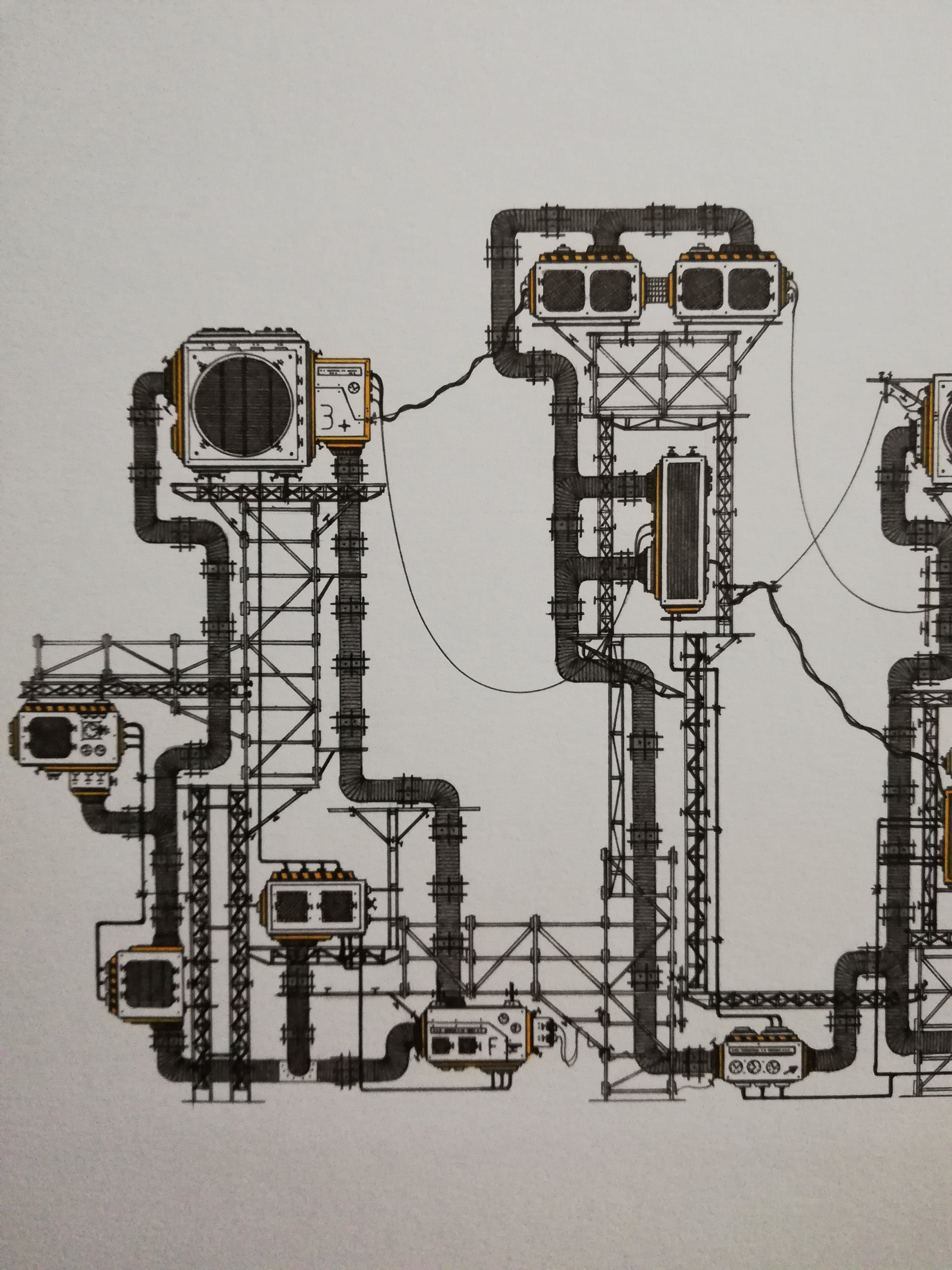 Original Drawing factory Connection - Etsy