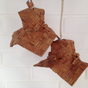 Swedish Birch Bark Lamp Set Birch Bark Hanging Lamp Shades Rustic ...
