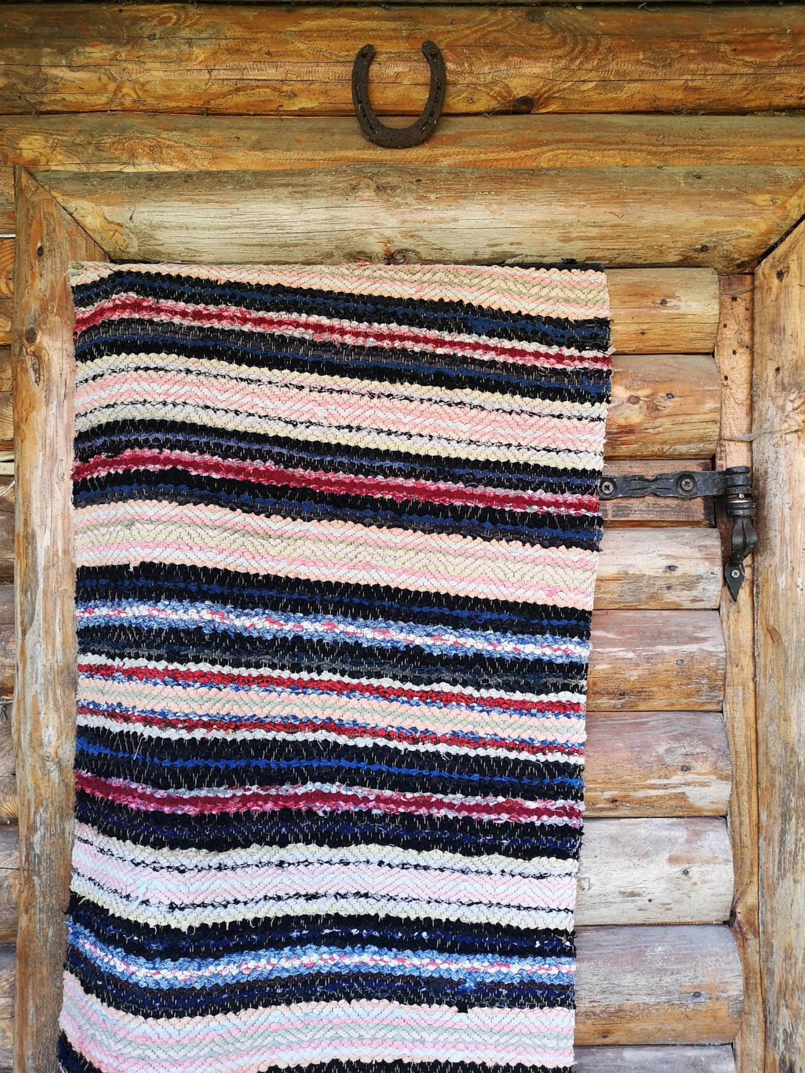 Swedish Vintage Extra Long Rag Rug Woven Rag Rug Multicolored | Etsy