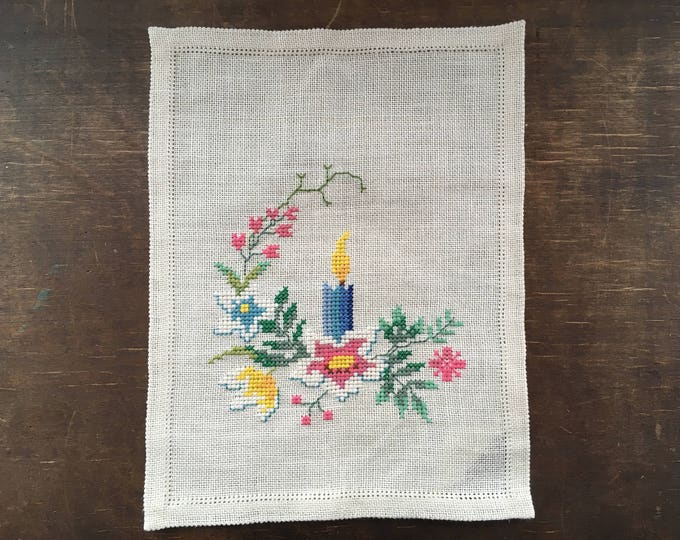 Vintage Easter Wall Embroidery Spring Cross Stitch Wall Hanging ...