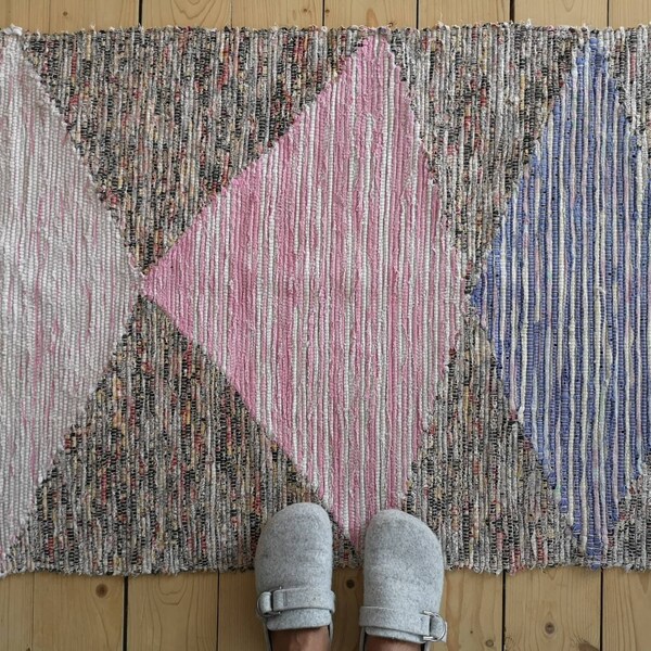 Rag Rug Runner - Etsy