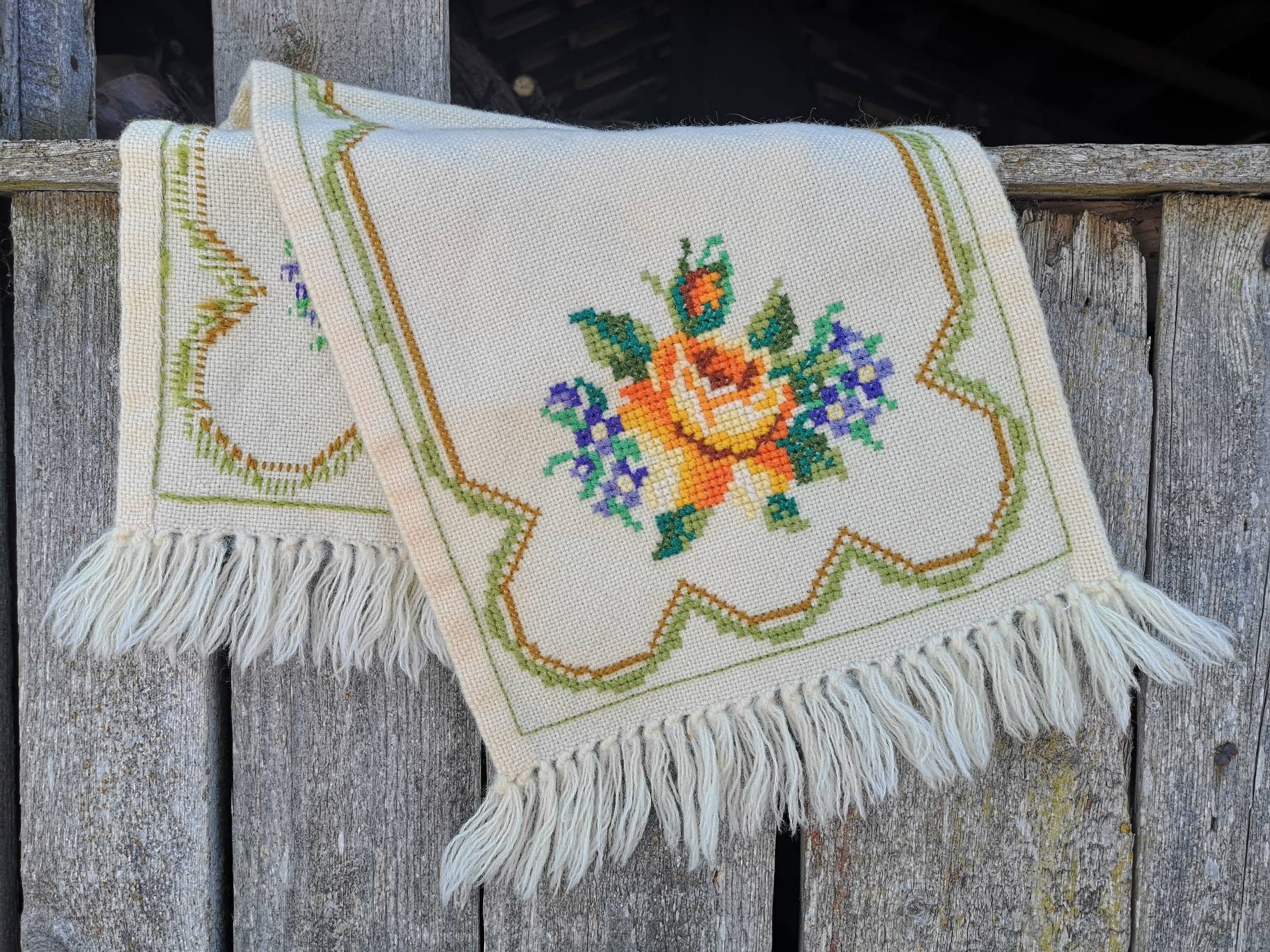 Vintage Scandinavian Wool Table Runner Wool Embroidered Runner - Etsy