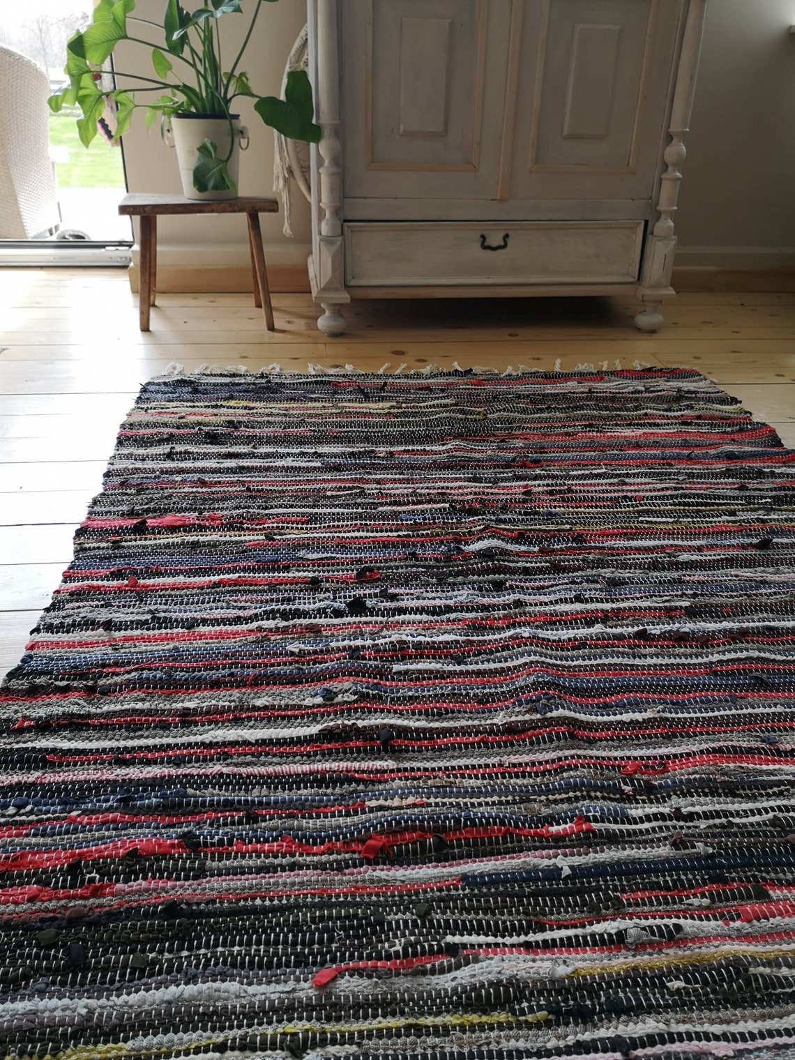 Swedish Vintage Extra Large Rag Rug Woven Rag Rug Multicolored - Etsy