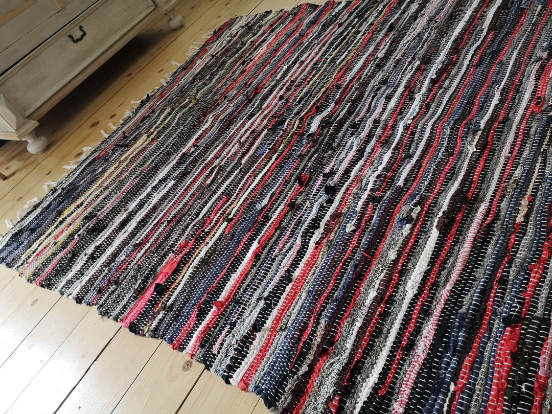 Swedish Vintage Extra Large Rag Rug Woven Rag Rug Multicolored - Etsy