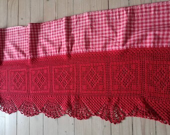 Countess French Pleated Ruffle Valance in Red - Etsy