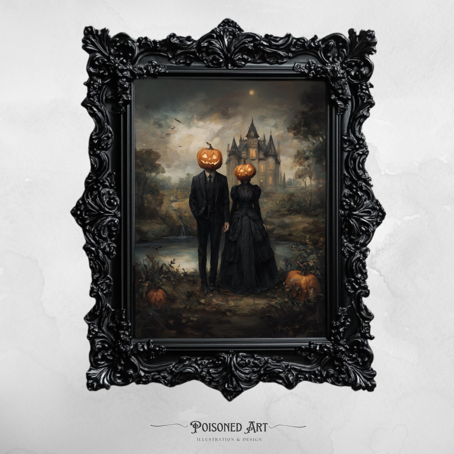 Halloween Themed Rolled Posters, Spooky Decor, Fall Home Aesthetic ...