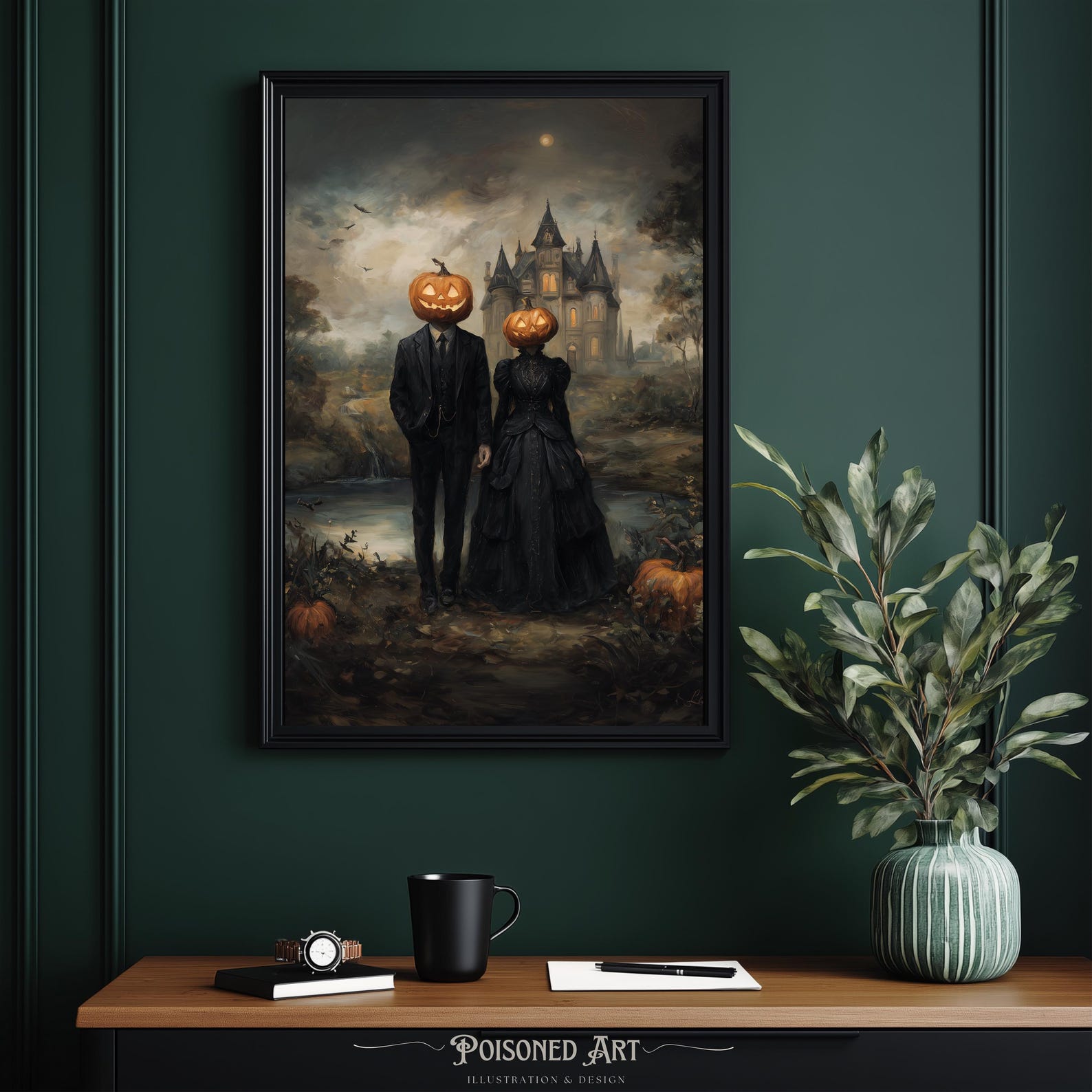 Halloween Themed Rolled Posters, Spooky Decor, Fall Home Aesthetic ...