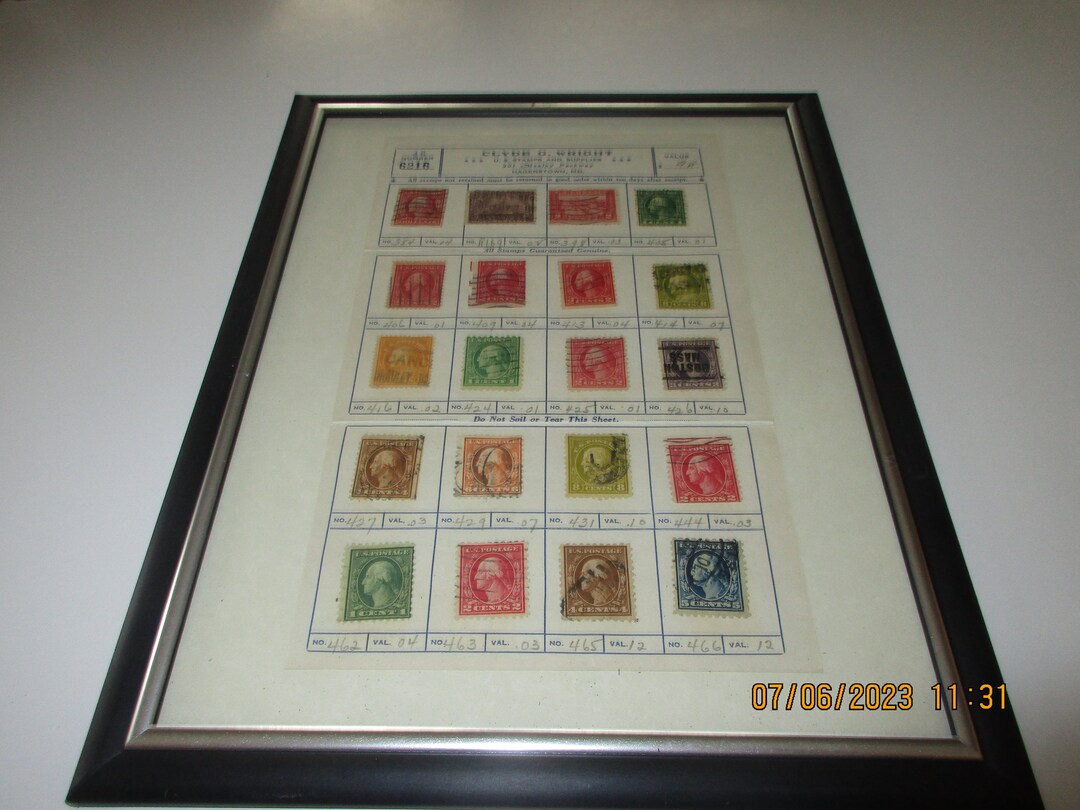 Stamp Dealer Sample Sheet Vintage Stamps Circa 1960's - Etsy