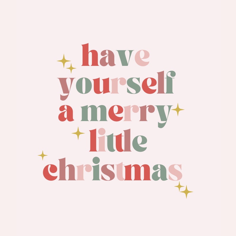 Pink Christmas Wall Art, Pastel Christmas Art, Christmas Wall Art, Boho ...