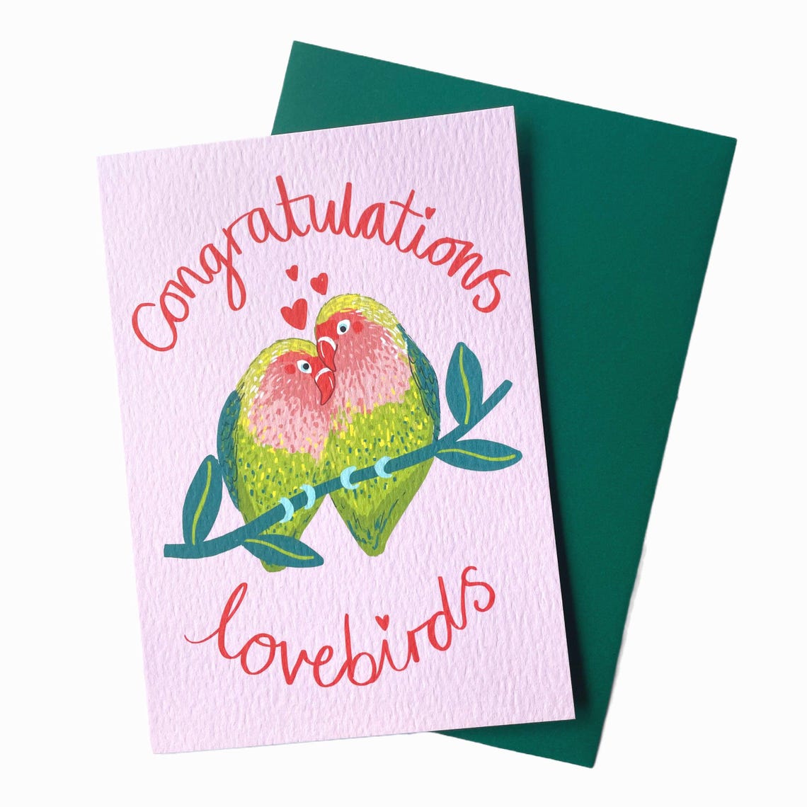 Congratulations Lovebirds Card - Etsy