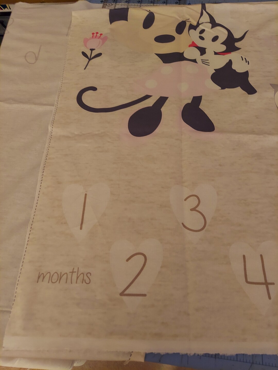 Minnie Mouse Fabric Panel Months Photo Op - Etsy