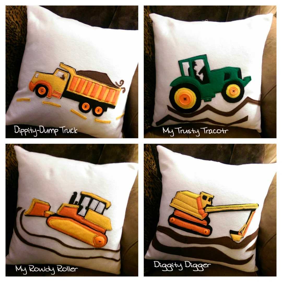 Pattern PDF Instant Download Four Machinery Pillows Tractor Roller ...