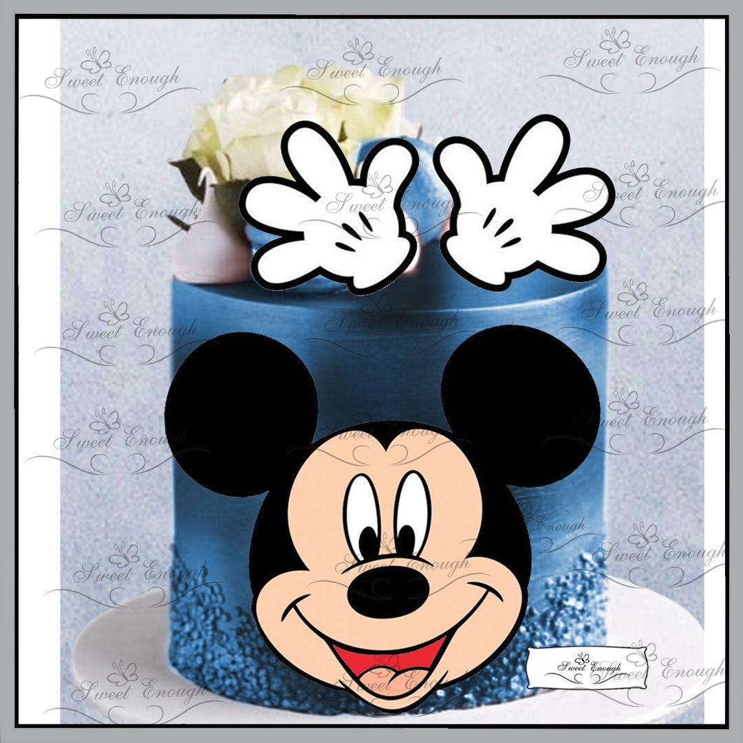 5x Pcs MICKEY MOUSE Edible CARD Wafer Paper Cake Topper Birthday Party ...
