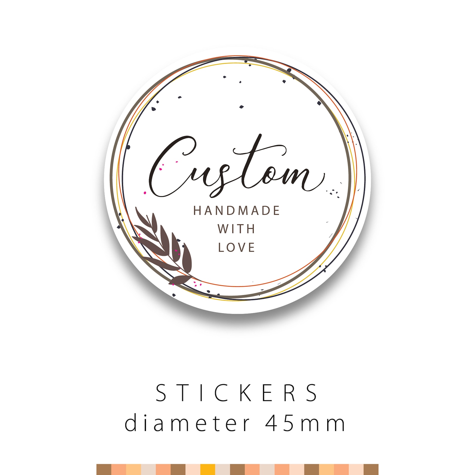 Custom Personalised Round Business Logo Personalised Sticker, Business ...