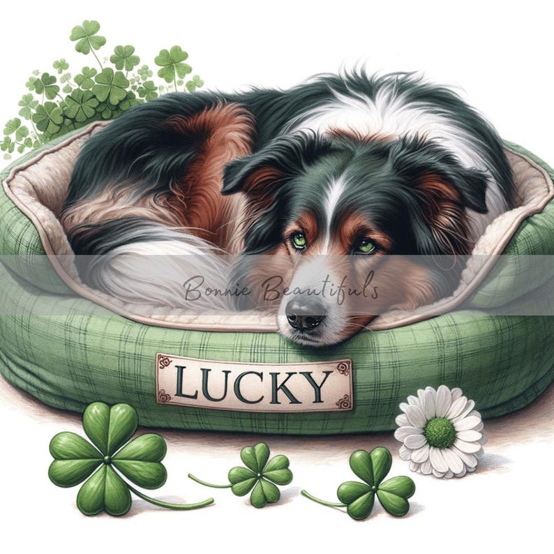St. Patrick's Day Border Collie Digital Art Volume 6-10 - Etsy