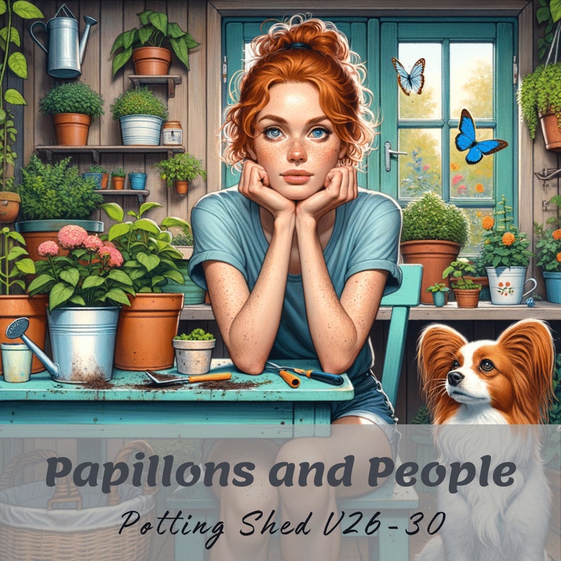 Papillon and People Spring Potting Shed Bundle V26-30 - Etsy