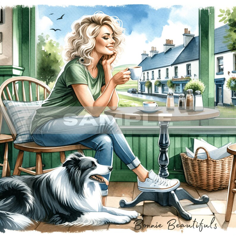St. Patrick's Day Border Collies: Pets and People Digital Art Images V6 ...