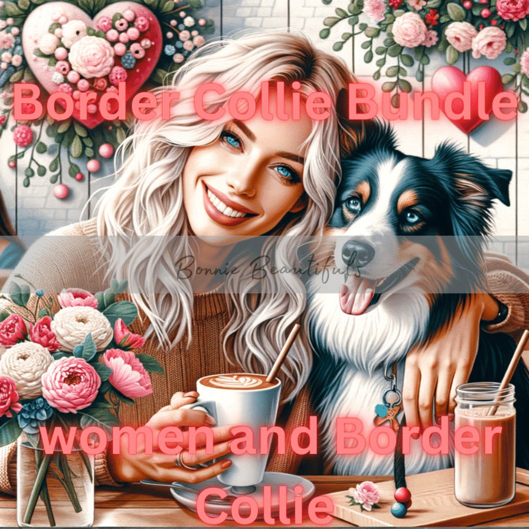 Border Collie Valentine Bundle: Border Collies and Women in Valentine ...