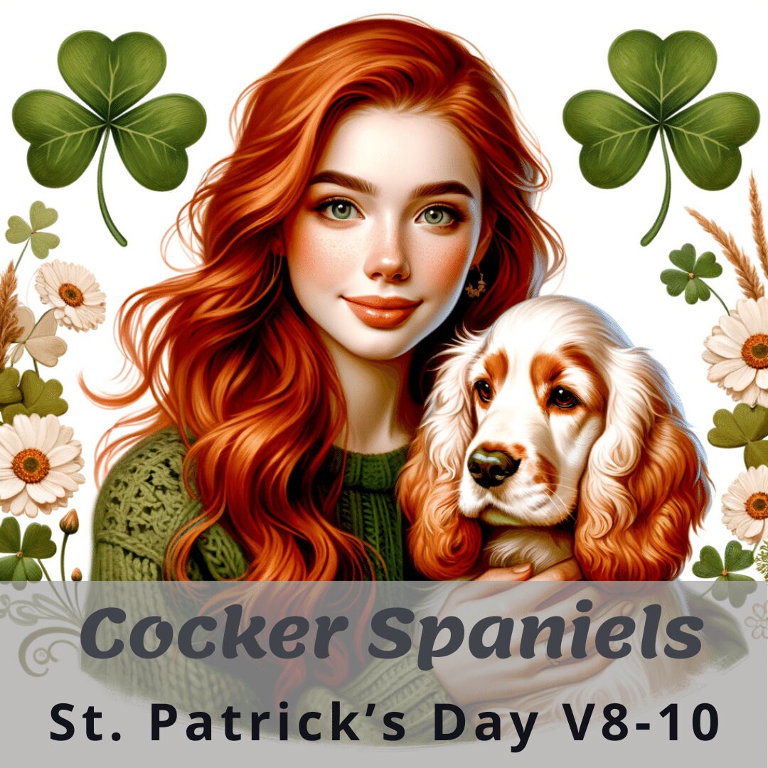 St. Patrick's Day Cocker Spaniels: Pets and People Digital Art Images ...