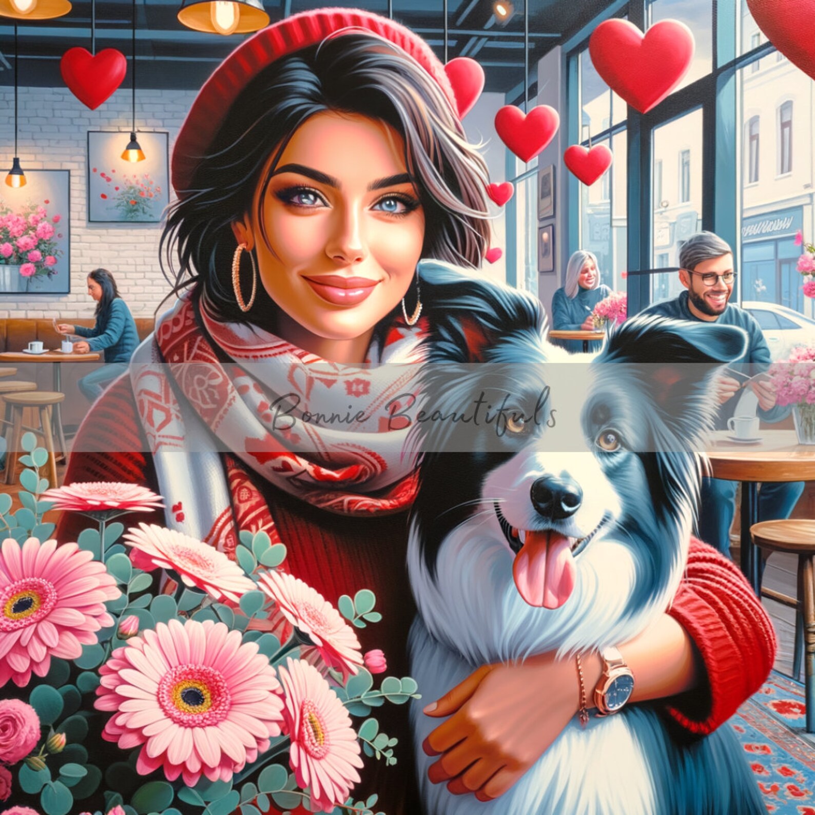 Border Collie Valentine Bundle: Border Collies and Women in Valentine ...