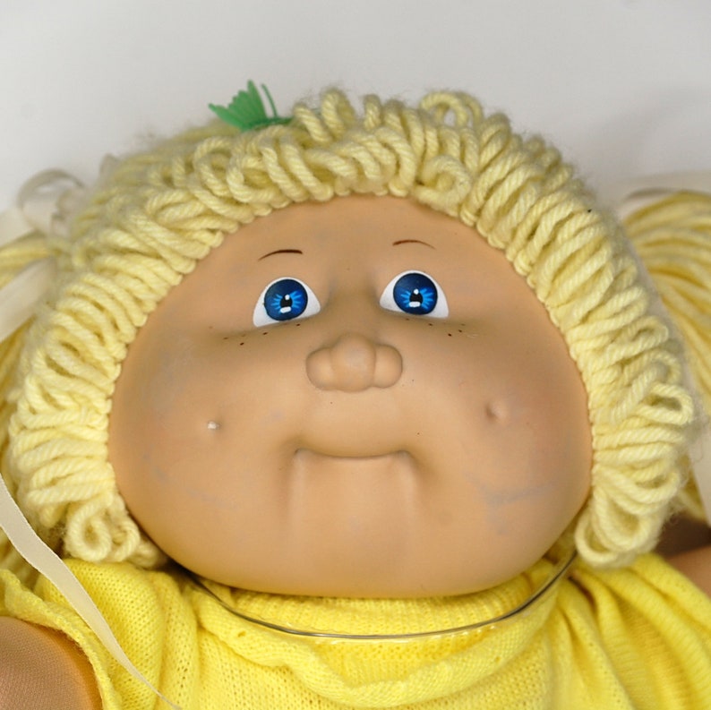 1983 Cabbage Patch Kids Doll Blonde Pigtails Yellow Duckie Etsy