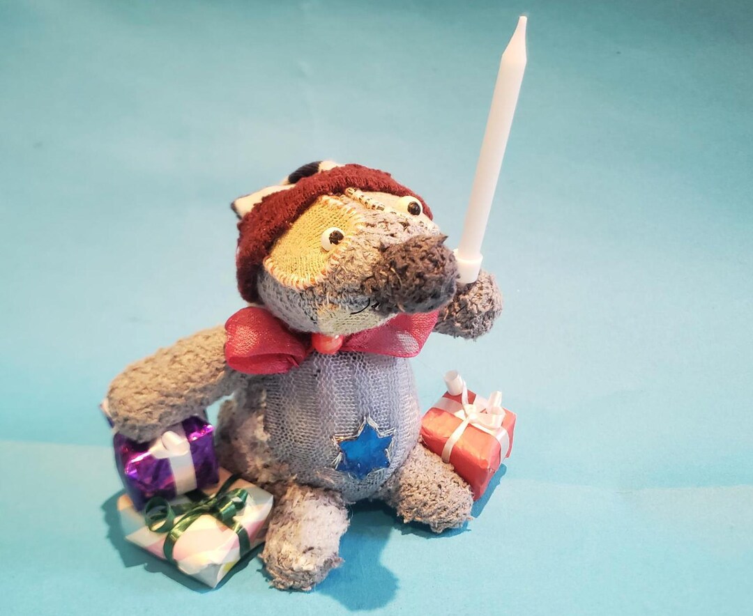 Cute Little Birthday-wombat With Presents, Holding a Candle! - Etsy