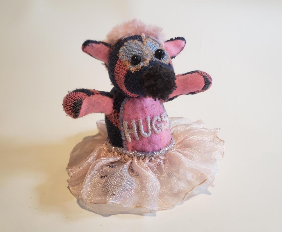 Little Pink-purple-rosa Ballerina Critter, Giving Hugs! - Etsy