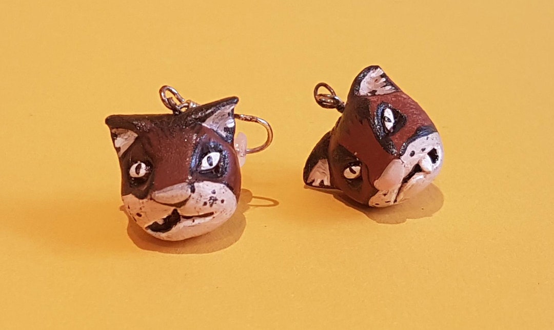 Grumpy Cat Earrings, Very Individual, Handmade, for Cat Lovers! - Etsy