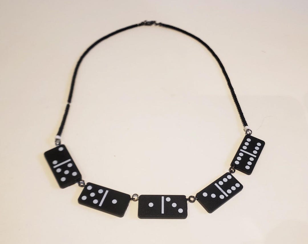 Domino Necklace, Special Game Necklace, Miniature Dominoes! - Etsy