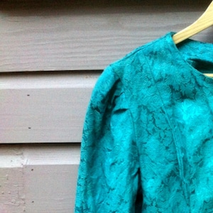 Vintage Tapestry Style Pattern and Fabric. Blue Green Blazer BGB - Etsy