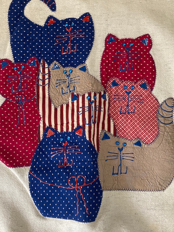 Quilted cat crew neck - Gem