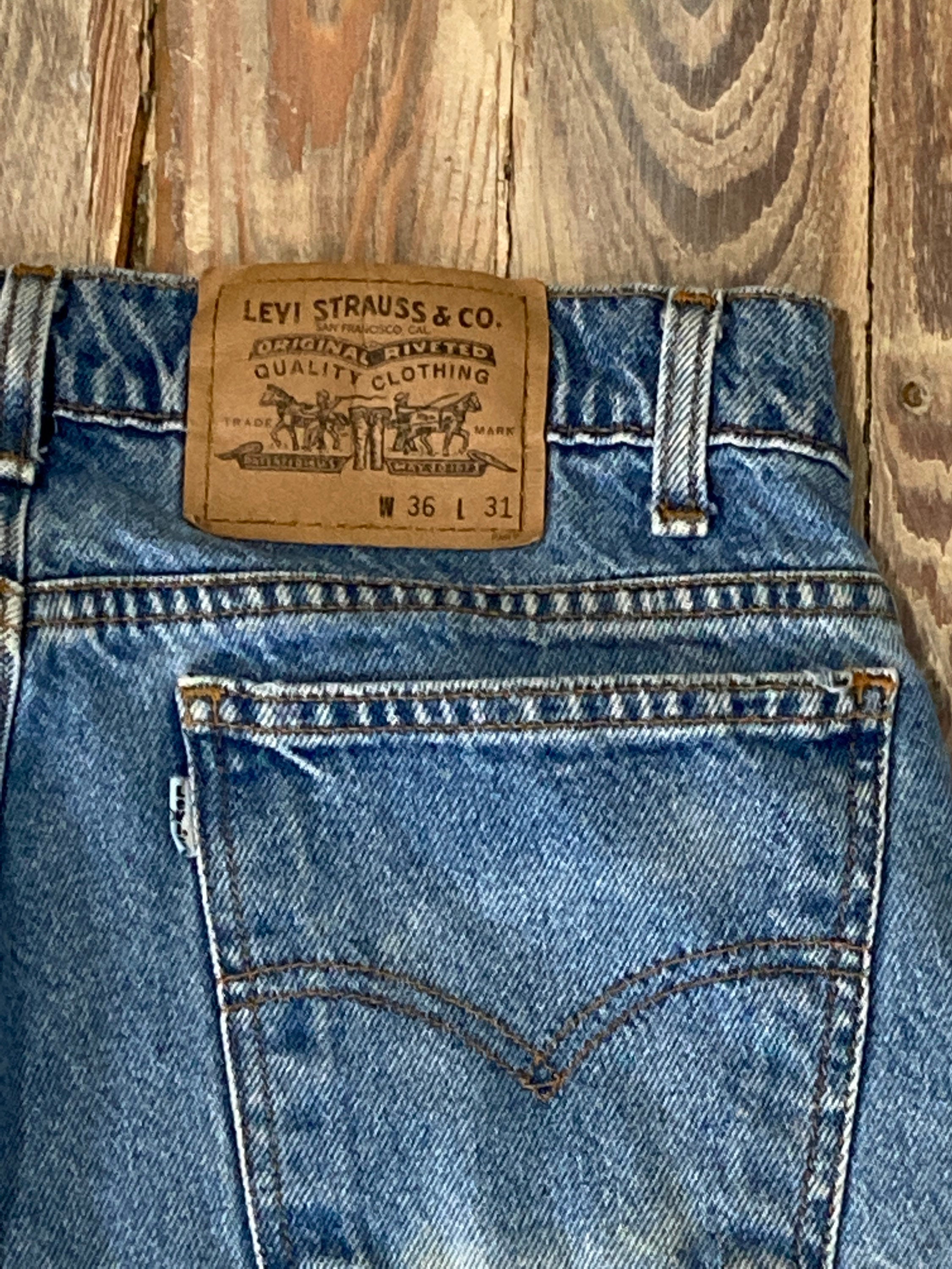 Levis Distressed Jeans White Tab - Etsy Levis Distressed Jeans White Tab - Etsy