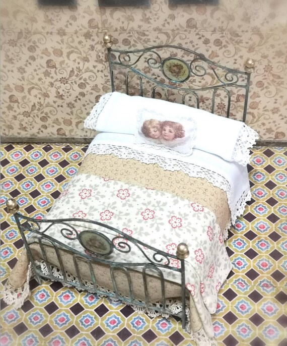 Antique Bed / Miniature / Scale 1 12 / | Etsy