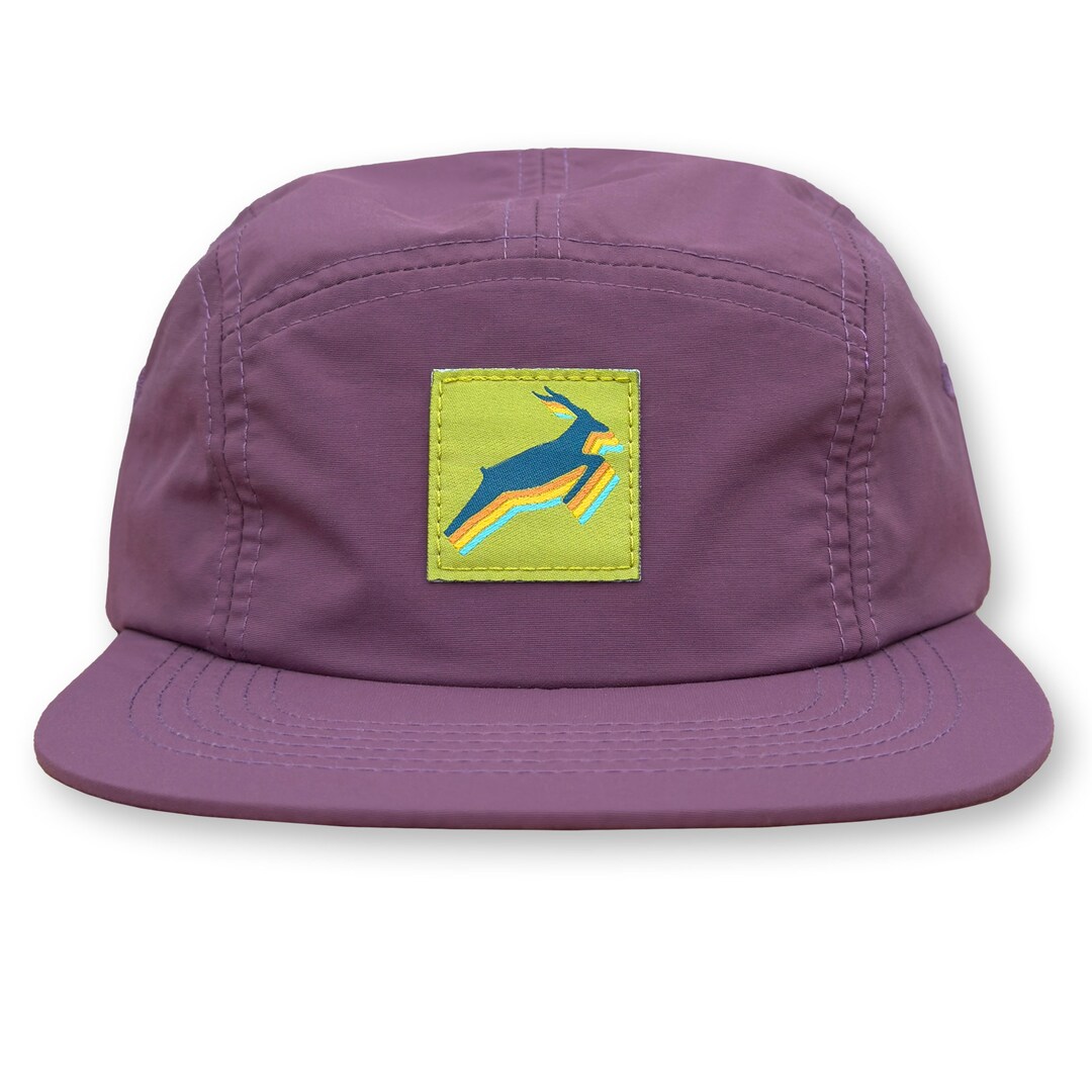Antelope Five Panel Hat / Ube Nylon With Blueberry Limeade Antelope ...
