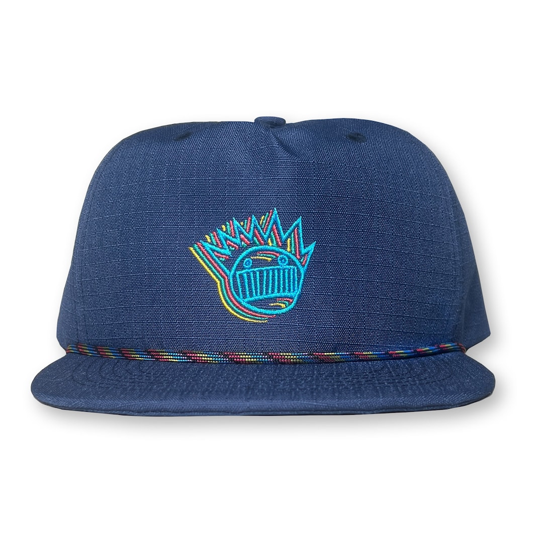 Ween Rope Hat / Navy Ripstop Nylon With Navagio Bay Boognish - Etsy