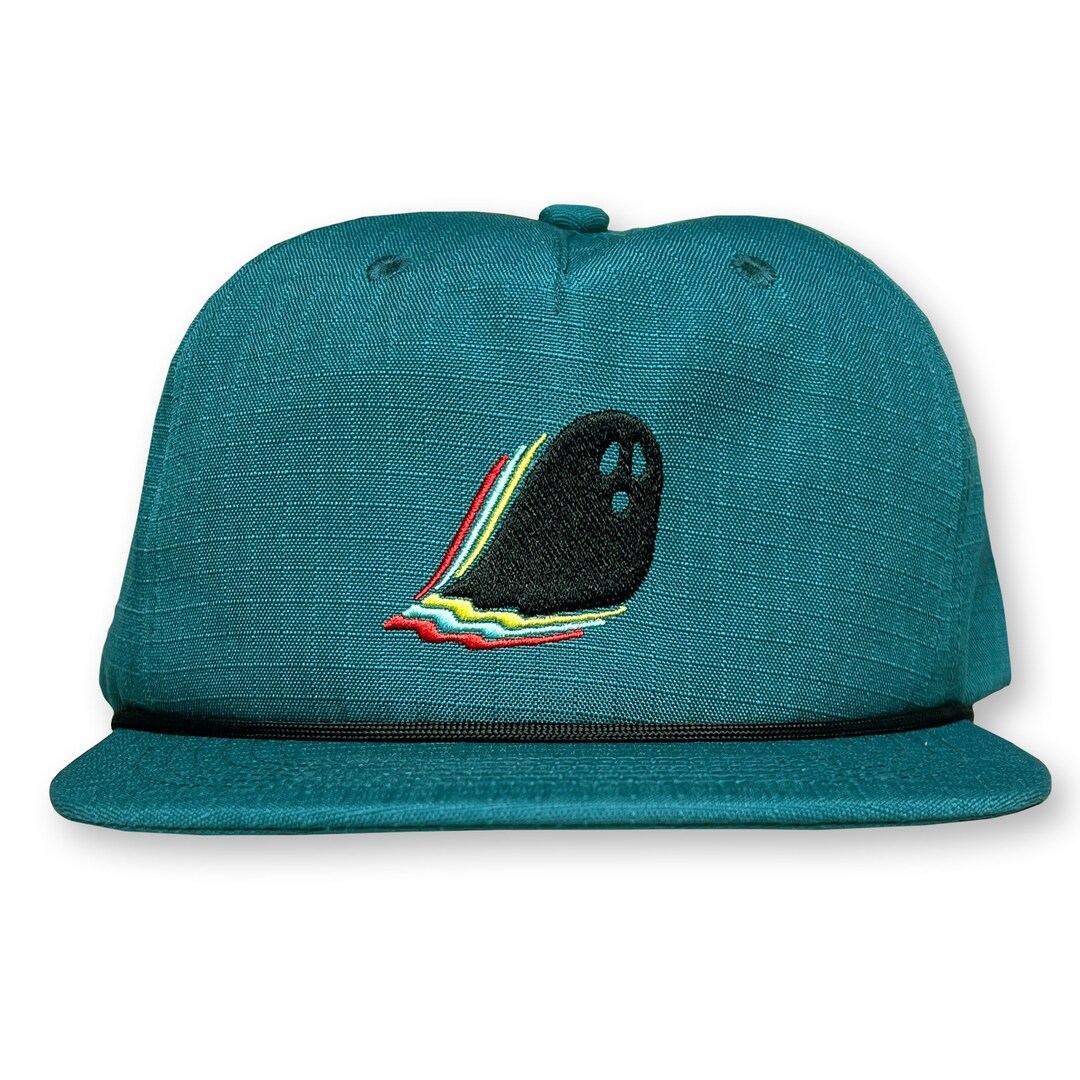 Ghost Rope Hat / Peacock Ripstop Nylon With Jet Ghost - Etsy