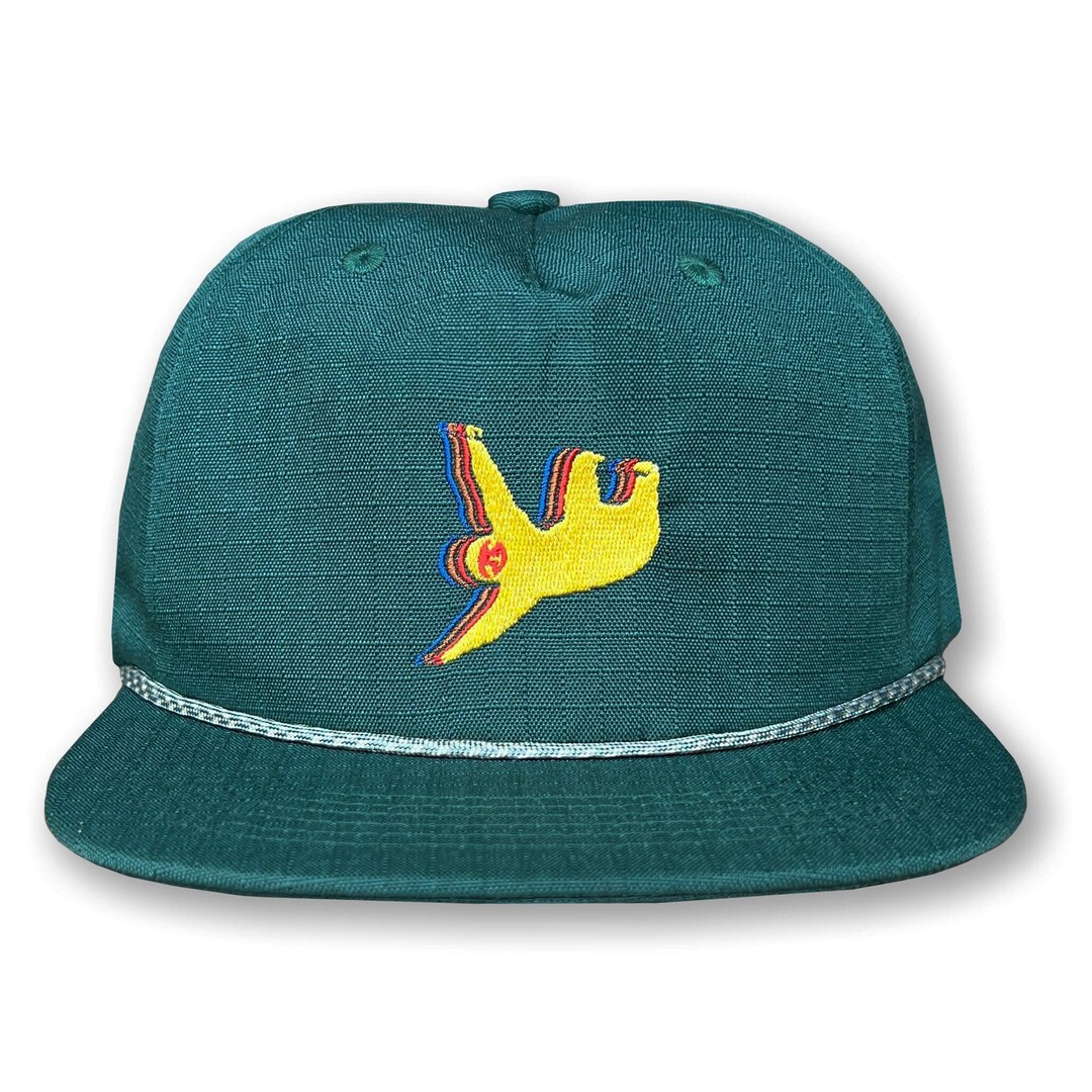 Sloth Rope Hat / Emerald Ripstop Nylon With Citrine Sloth - Etsy